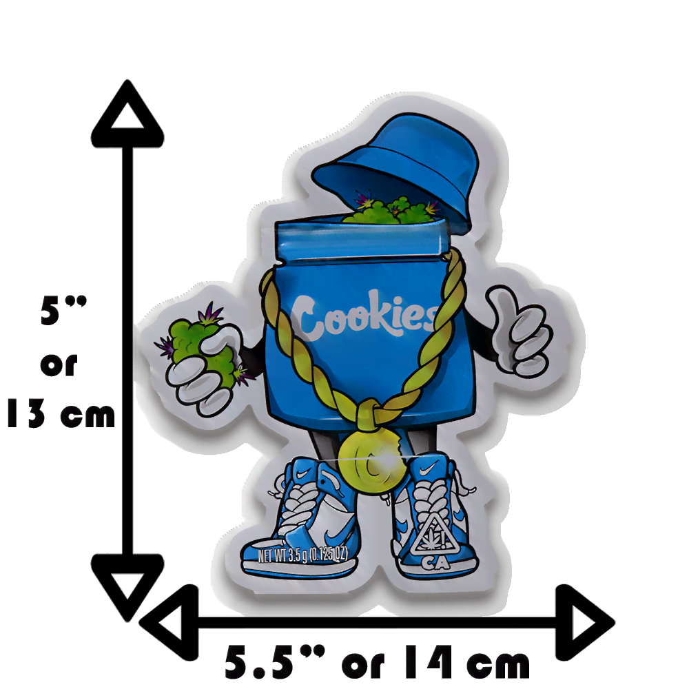 Cookies Cutout 3.5 Grams Smell Proof Mylar Bags